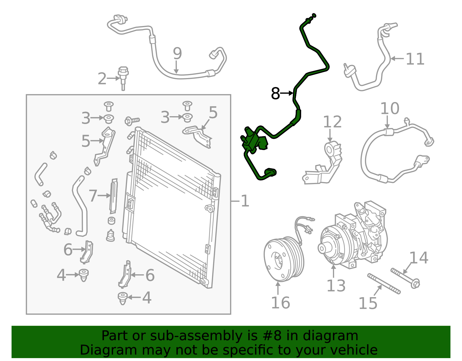 2014-2020 Toyota Tundra AC Tube 88716-0C540 | OEM Parts Online