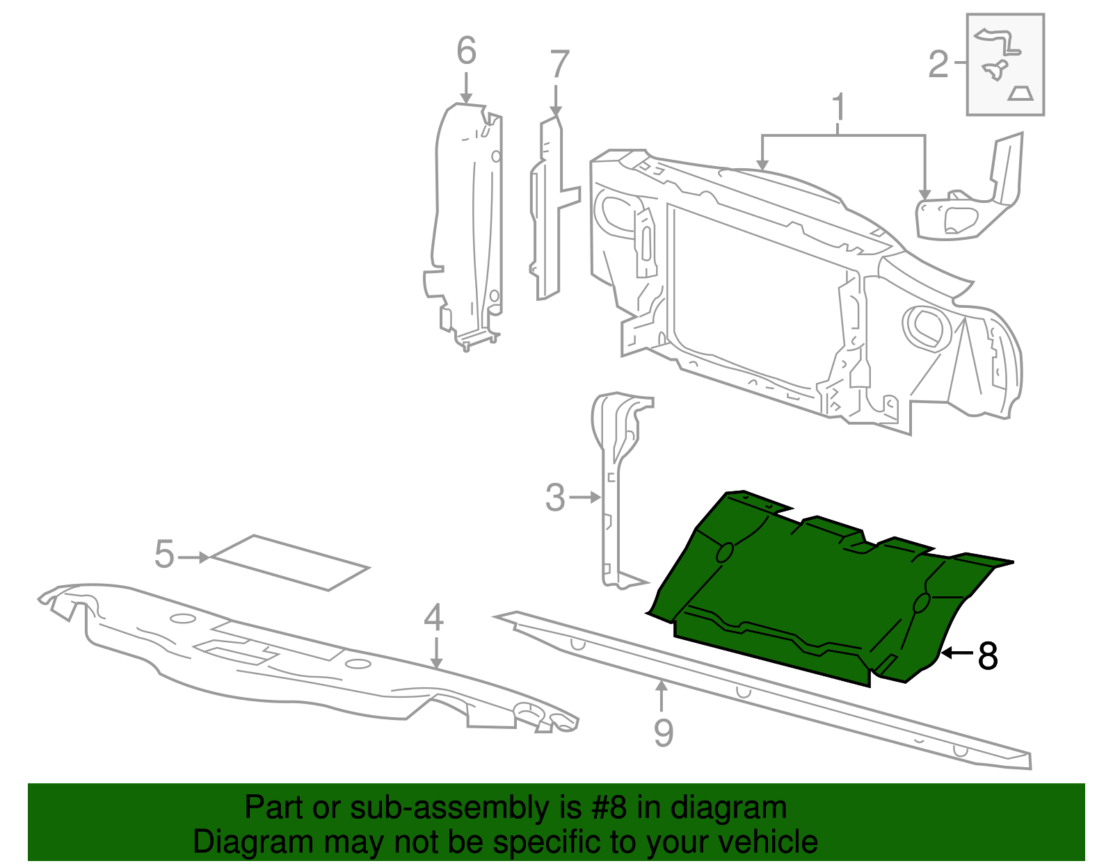 5L3Z-8327-A - Air Deflector - 2004-2005 Ford F-150 | Lasco Auto Parts