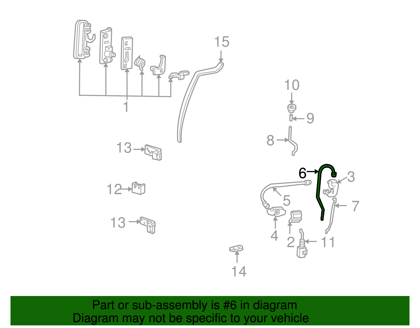 1992-2007 Ford | Latch Rods | F2UZ-15264A64-A | Walls' Ford Parts
