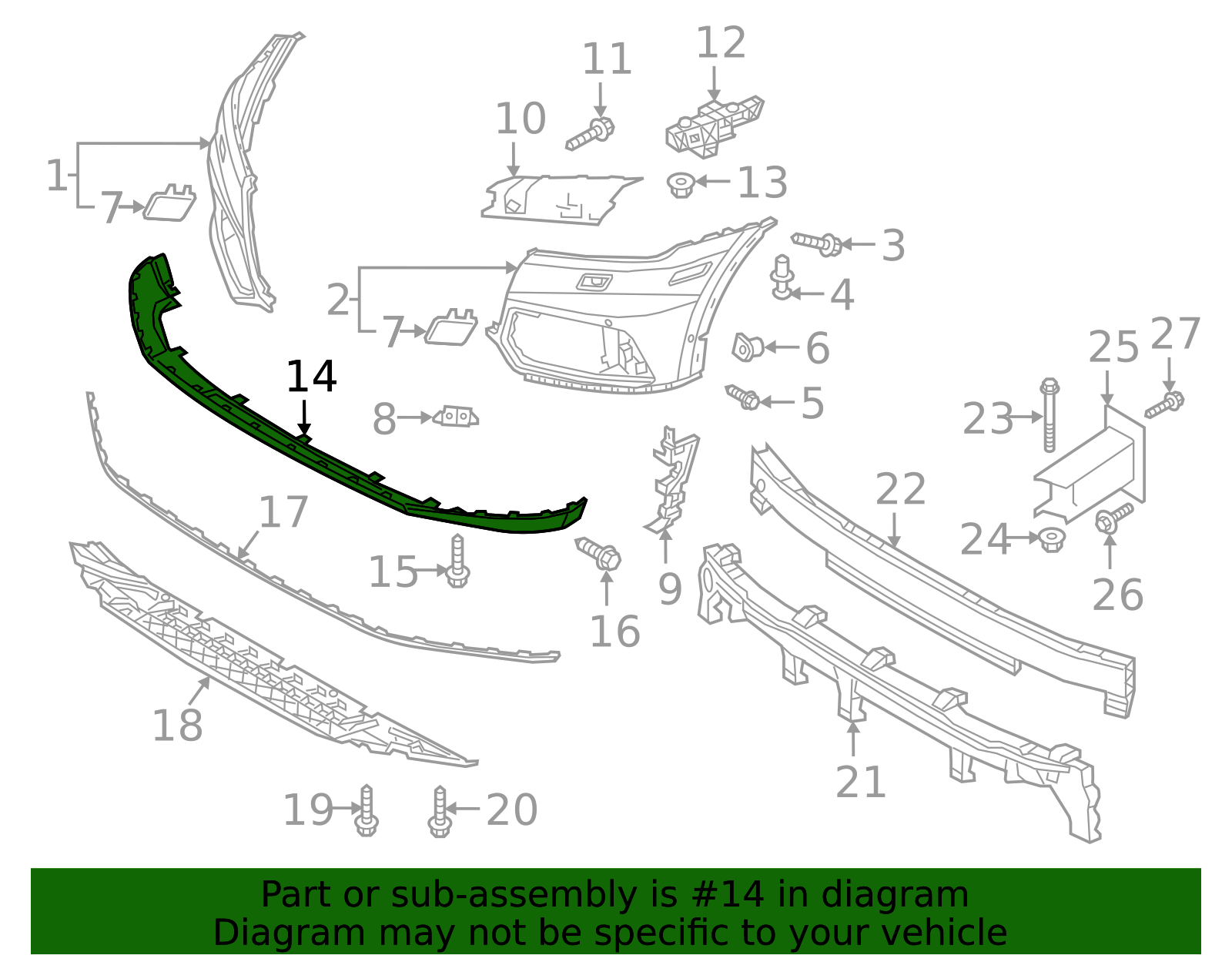 80A-807-061-C-GRU - Spoiler 2018-2020 Audi | Audi OEM Parts