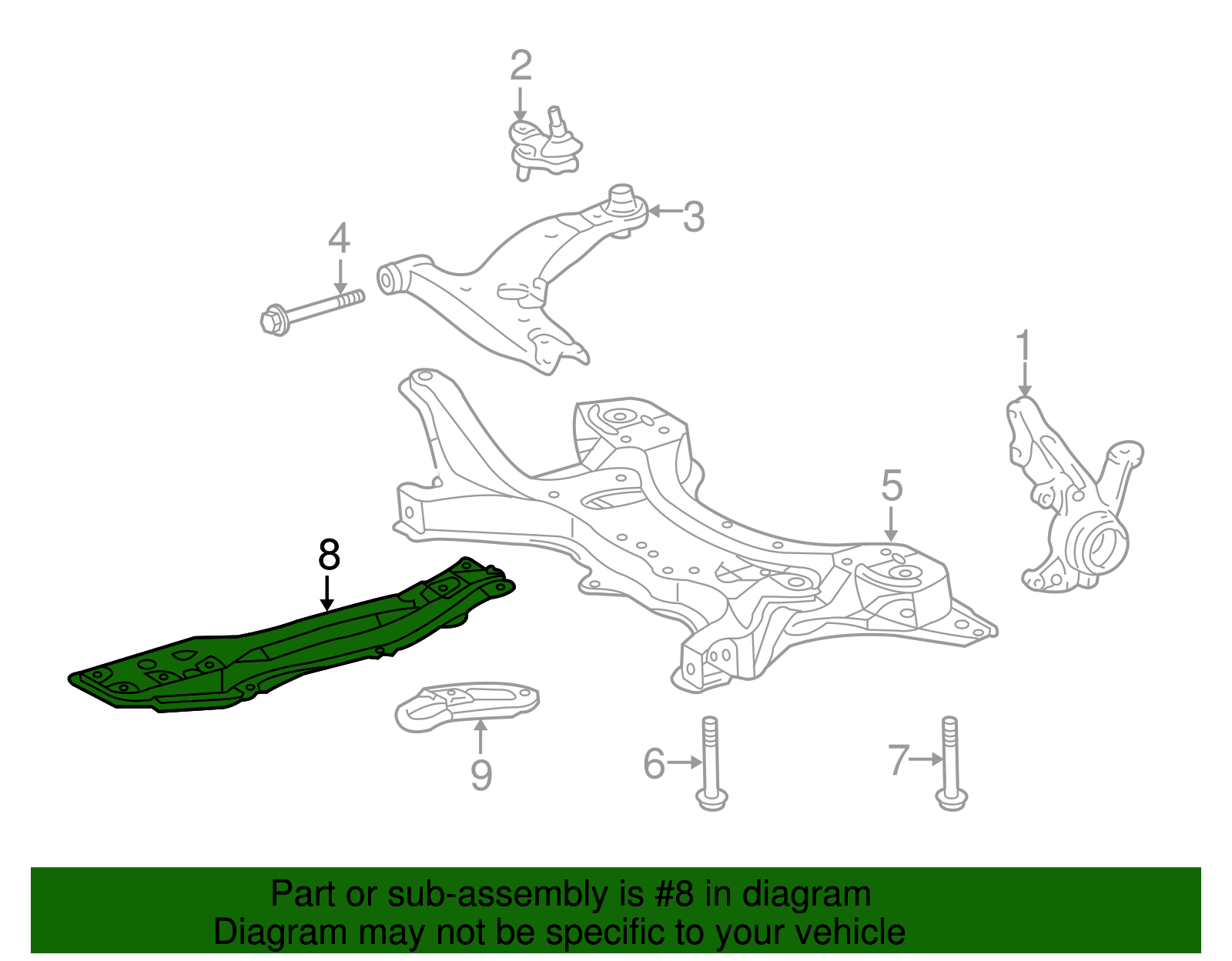 2009-2019 Toyota Engine Support 51204-02080 | American Toyota Parts
