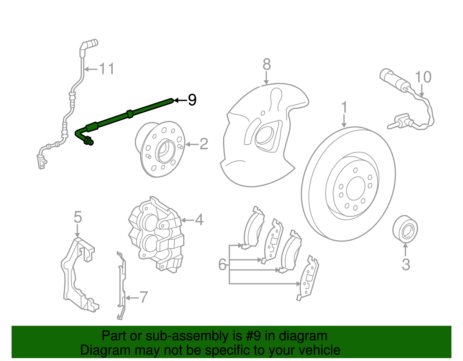 251-420-05-48-64 - Brake Hose 2006-2012 Mercedes-Benz | Mercedes-Benz ...