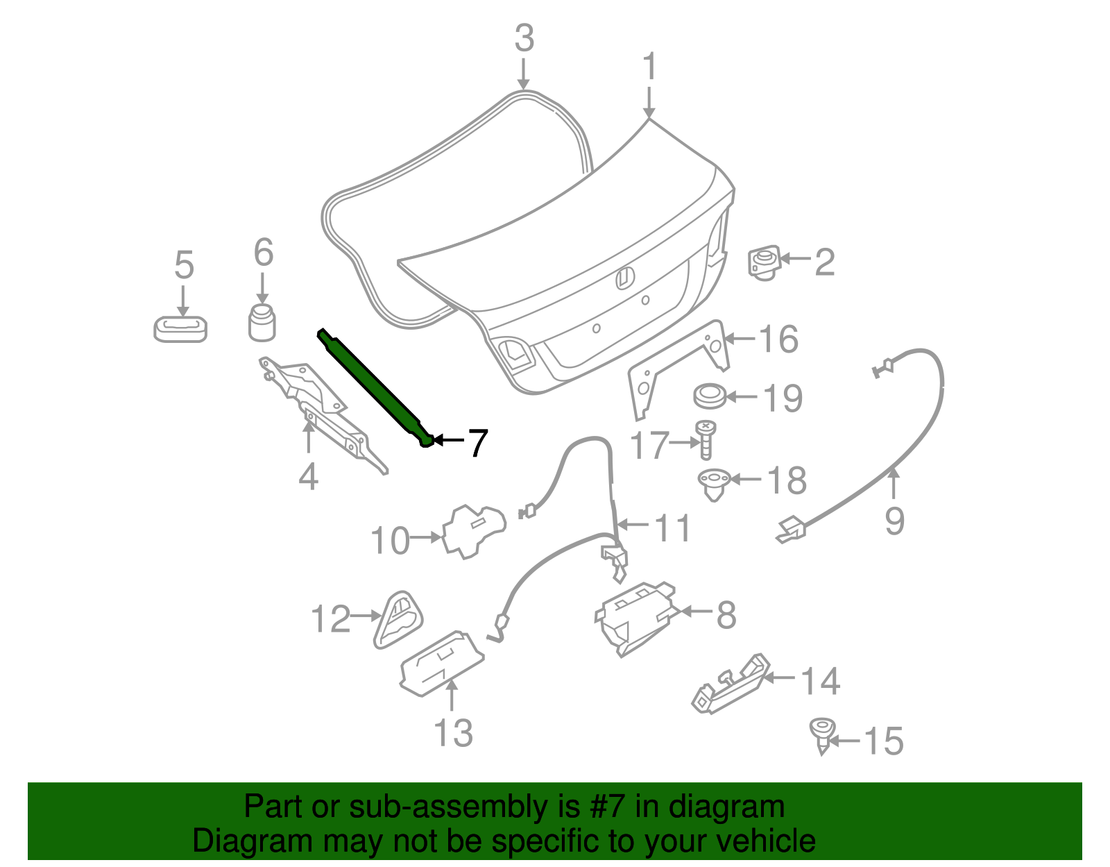 41-62-7-166-758 - Lift Cylinder 2008-2013 BMW | BMWPartsDirect.com