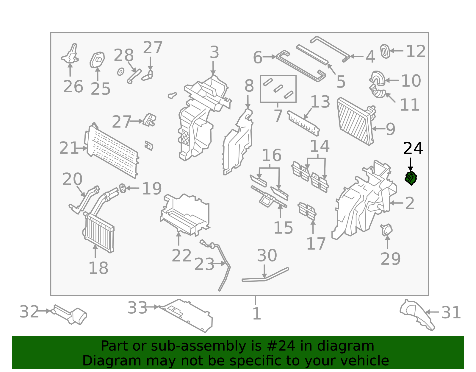 97154-P2000 - HVAC Floor Mode Door Actuator 2021-2023 Hyundai Santa Fe ...