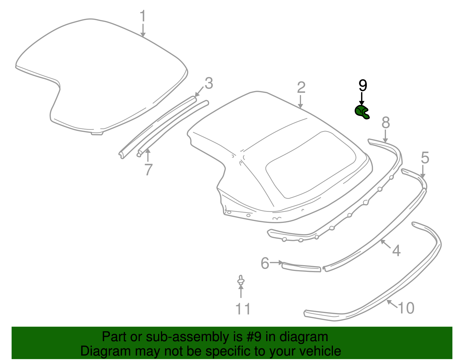 1990-2005 Mazda Miata Belt Molding Protector NA01-R1-741B | Mazda Parts ...