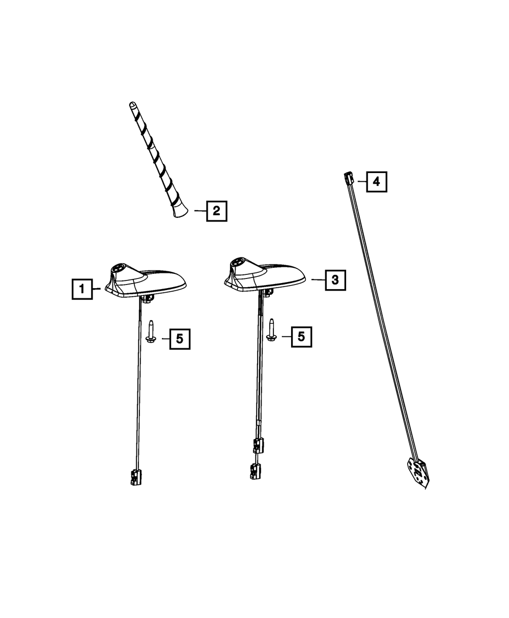 Base Cable And Bracket Antenna for 2013-2016 Dodge Dart | OEM Mopar ...