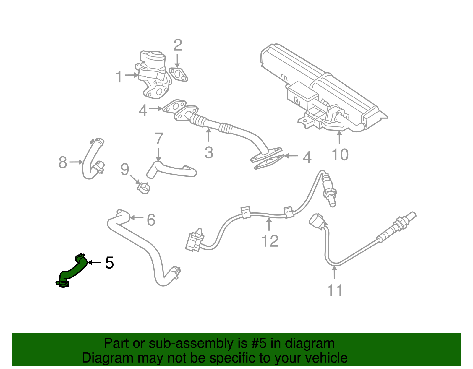 AJ88511 - Inlet Hose 2003-2009 Jaguar | Land Leaping Genuine British Parts