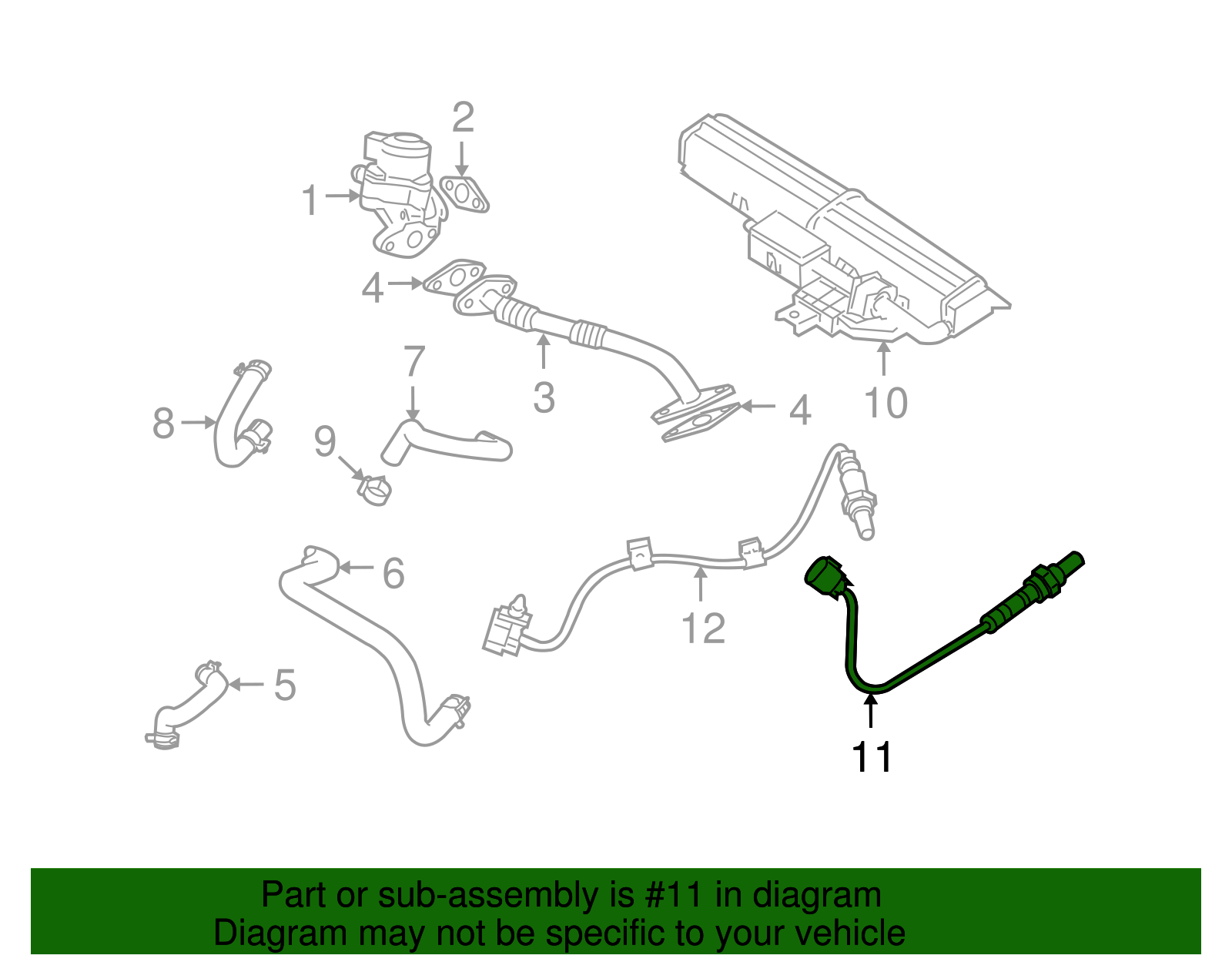 Genuine OEM Oxygen Sensor Part# C2P8810 Fits 2005-2015 Jaguar: Up To 35 ...
