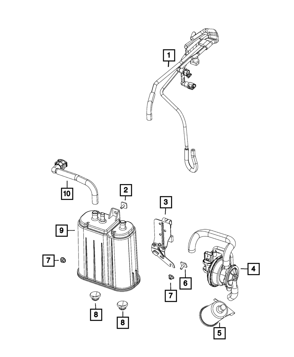 53013096AB - Vapor Canister The Official Mopar eStore