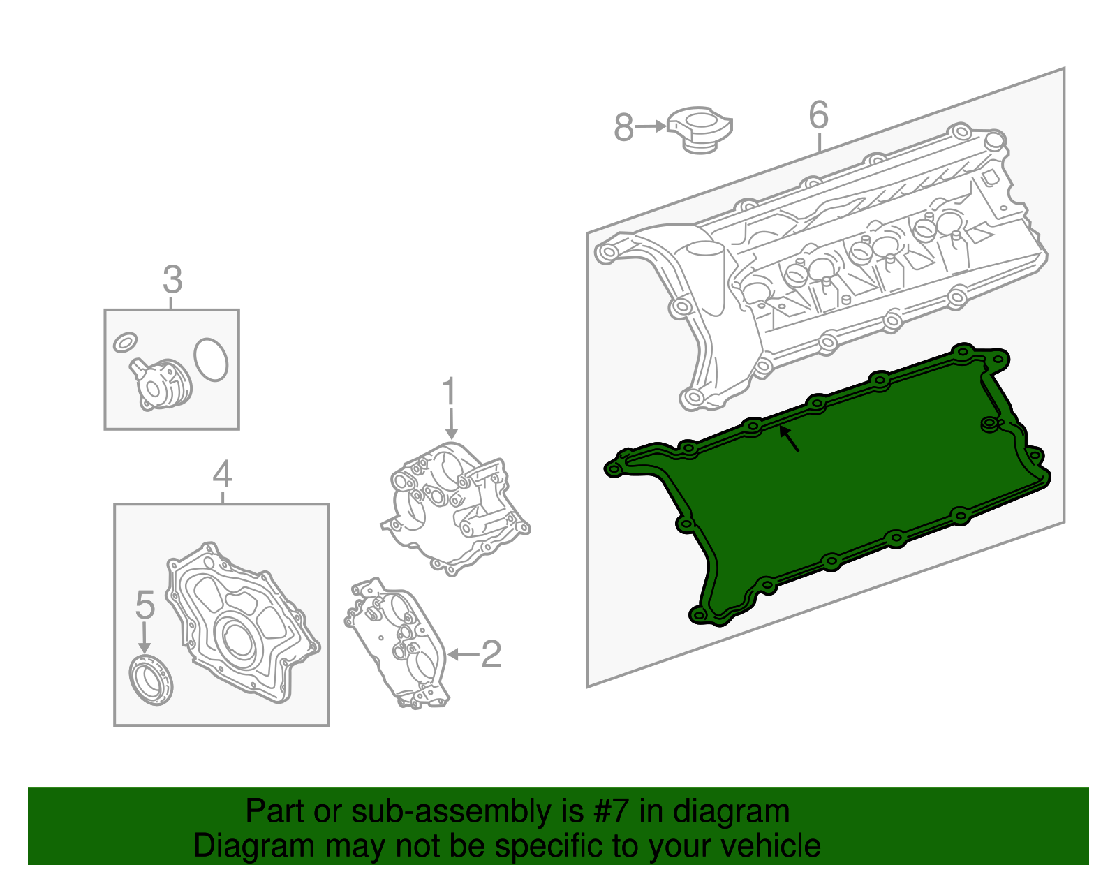 2013-2023 Jaguar Valve Cover Gasket AJ813023 | Haper Jaguar Parts