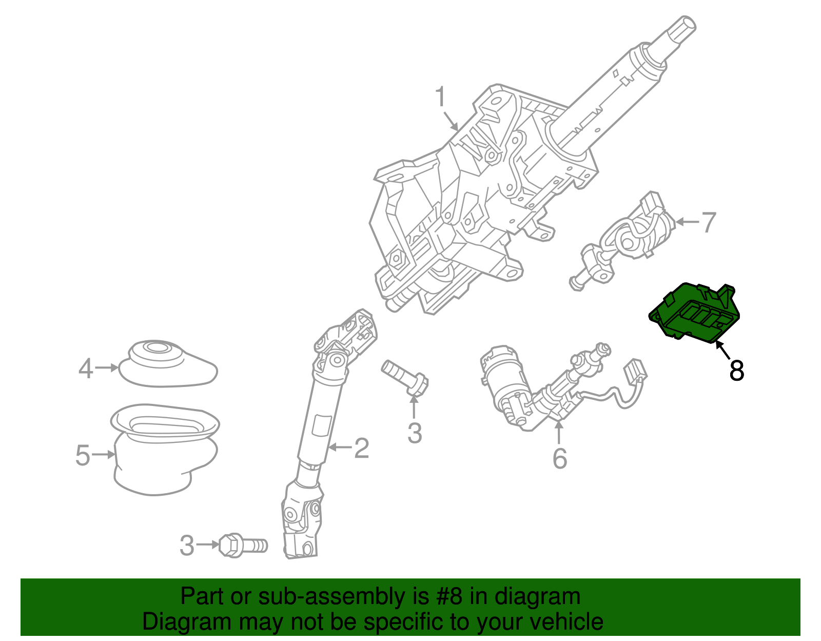 2014-2020 GM Steering Column Tilt Wheel and Telescope Control Module ...