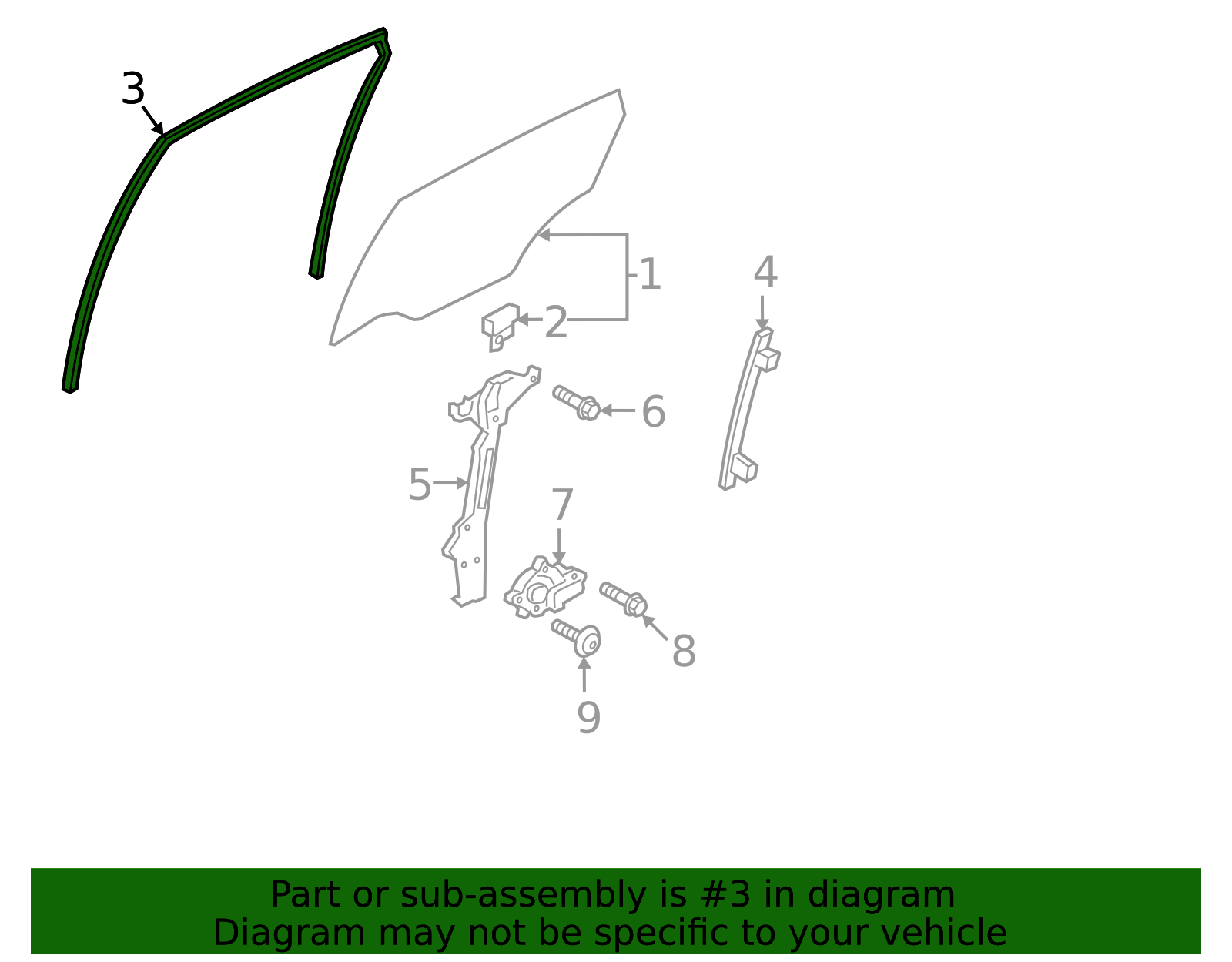 Window Channel - Smooth Window Travel 83540-J9000 | AutoNation Parts