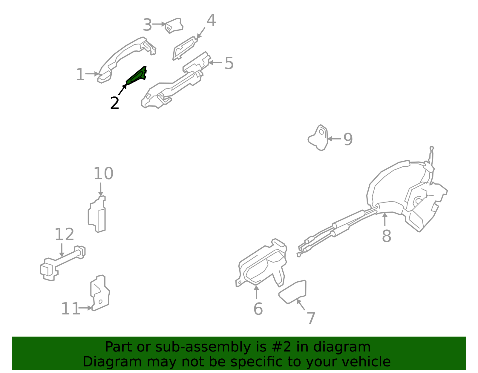 82652-6CA0A - Exterior Door Handle Gasket 2019-2025 Nissan | Official ...
