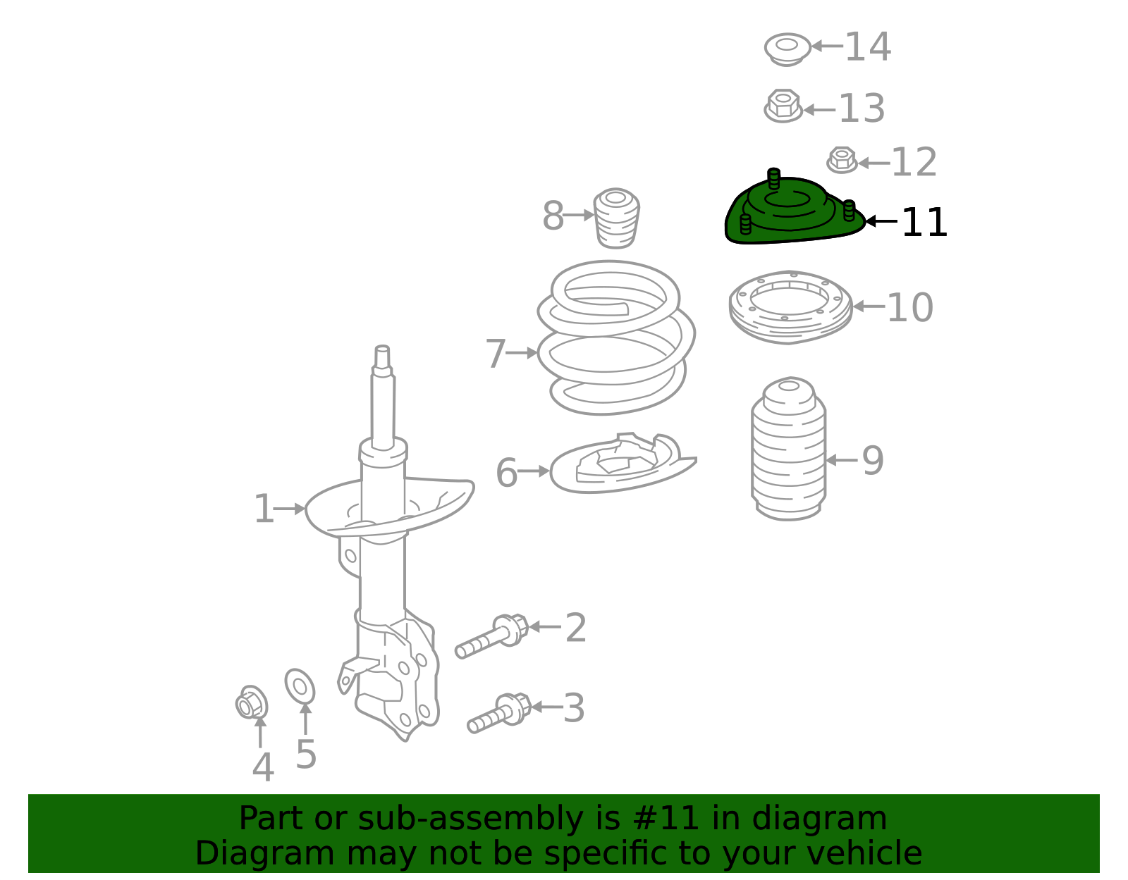2017-2024 Subaru Strut Mount 20320FL000 | Subaru Parts Guys