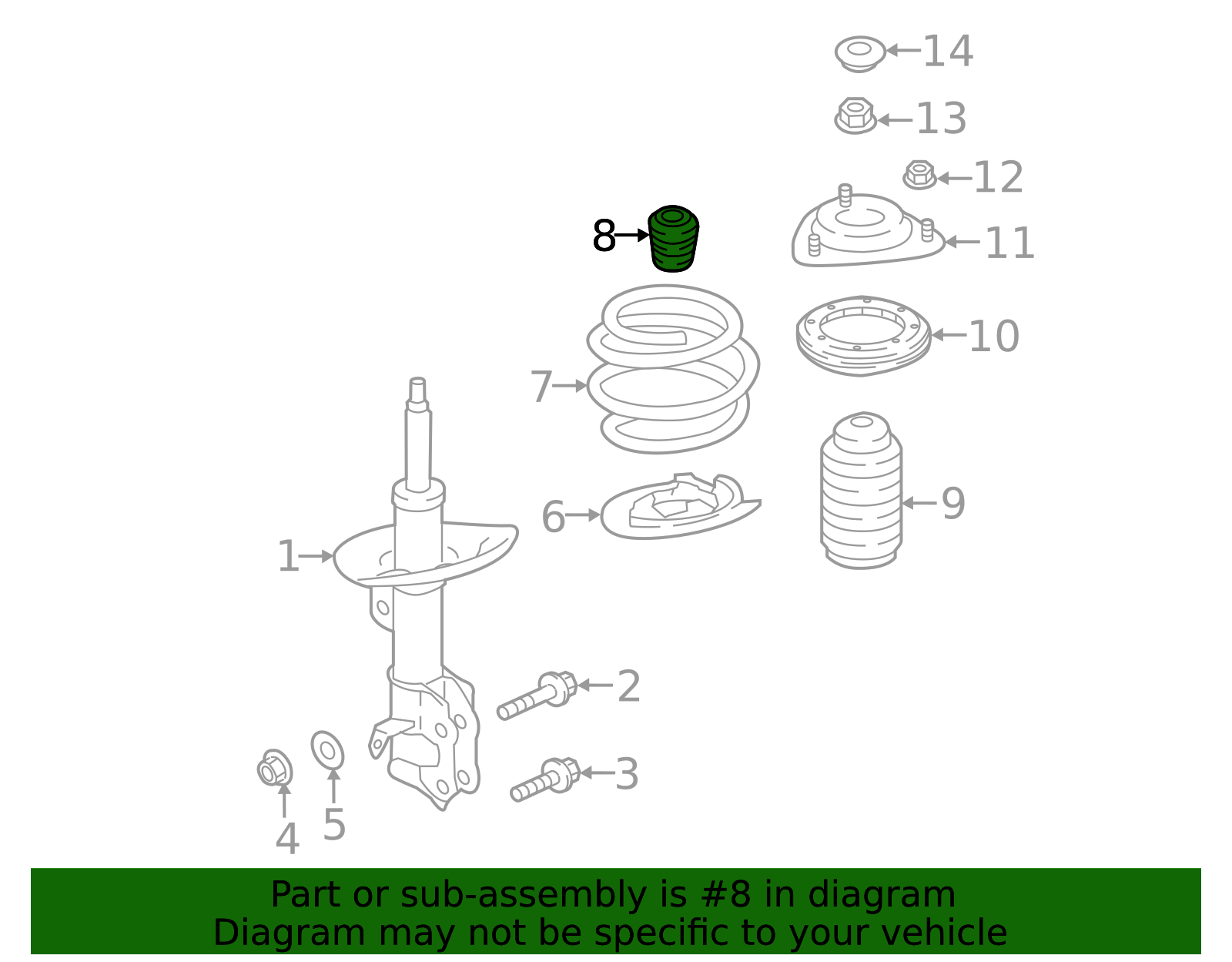 2005-2025 Subaru Suspension Strut Bumper 20321AG011 | Subaru Parts Store