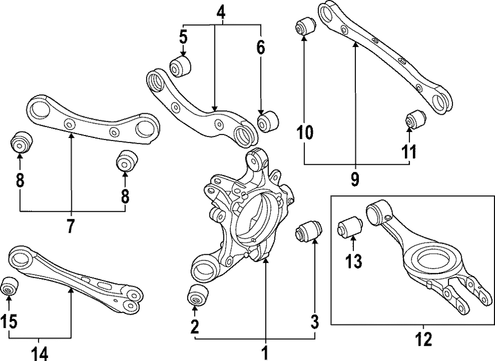 55138-GI100 - Upper Control Arm Inner Bushing 2022-2025 Kia | Kia.Parts ...
