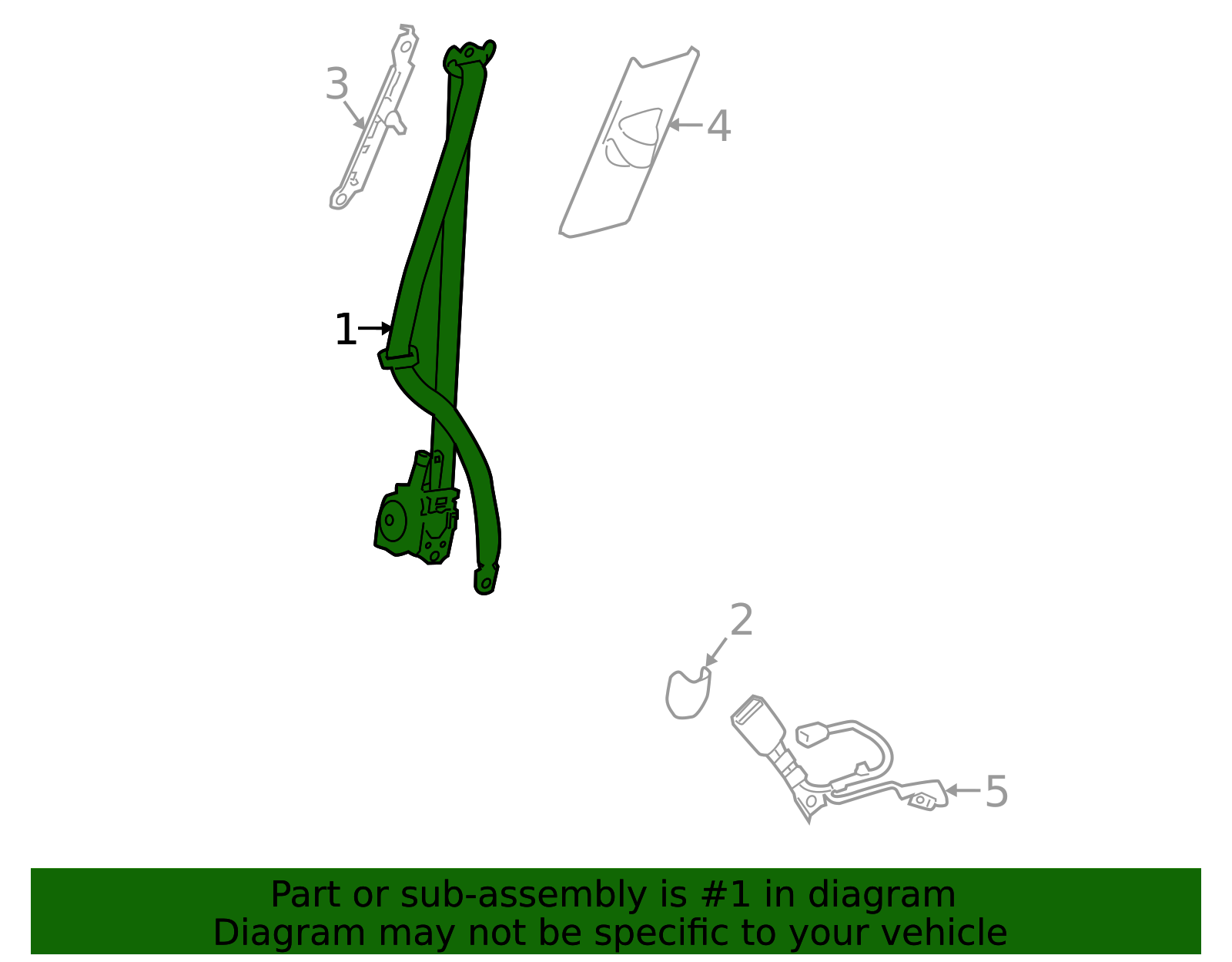 73220-06390-C3 - Seat Belt Lap And Shoulder Belt - 2018-2025 Toyota ...