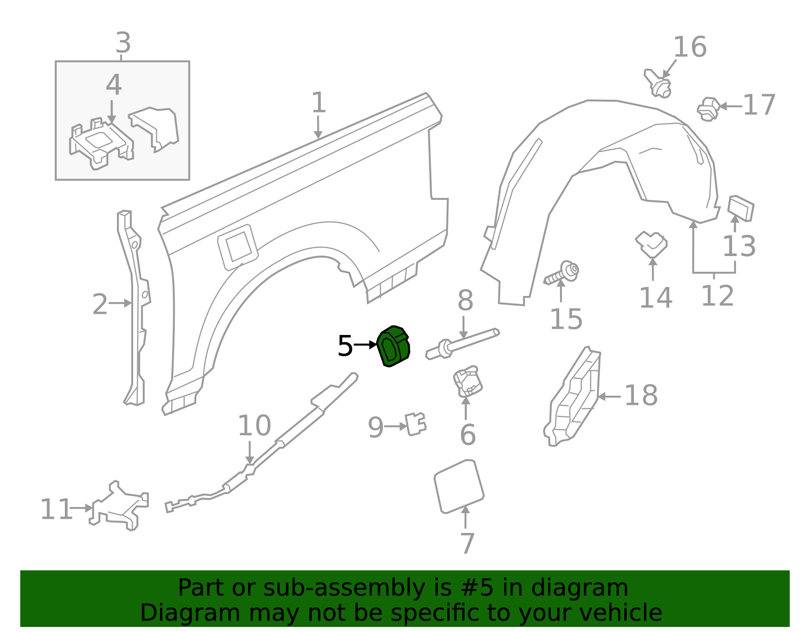 2017-2025 Honda Ridgeline Fuel Pocket 74480-T6Z-A00 | Honda Factory Parts