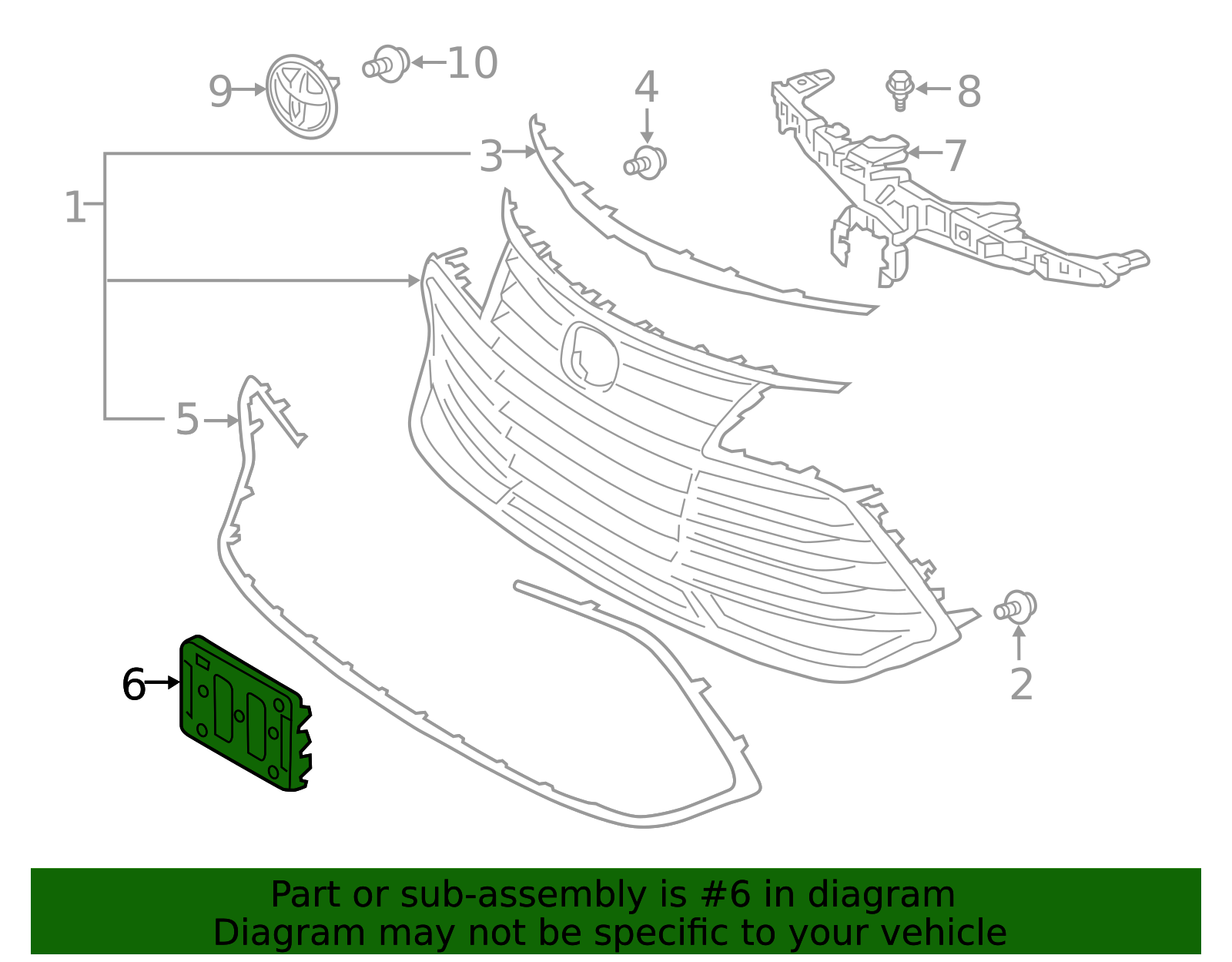 2019-2022 Toyota Avalon 2019-2022 Toyota Avalon - License Bracket 75111 ...