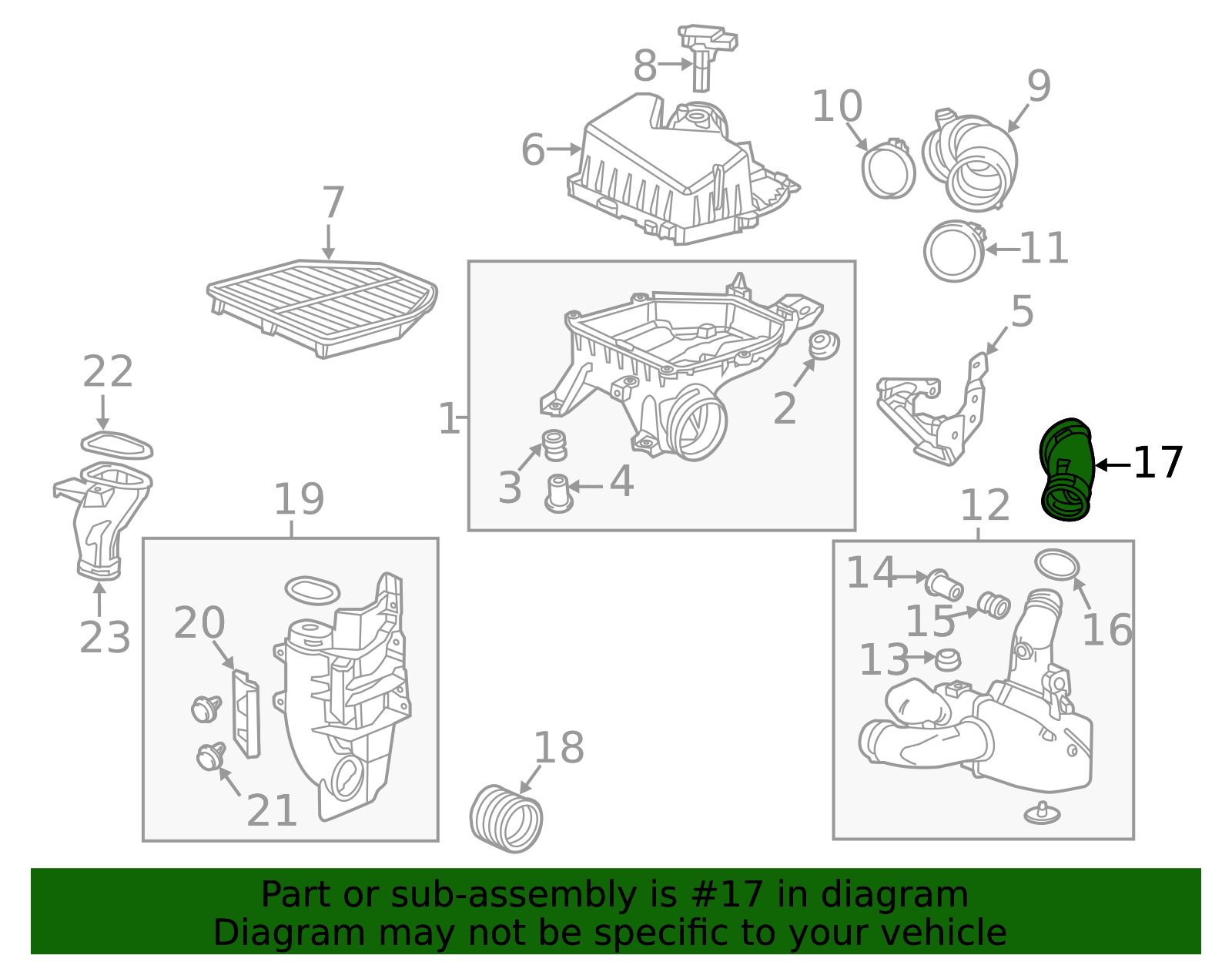 Genuine OEM Acura - Engine Air Intake Hose Part# 17252-R4H-A00 | Acura ...