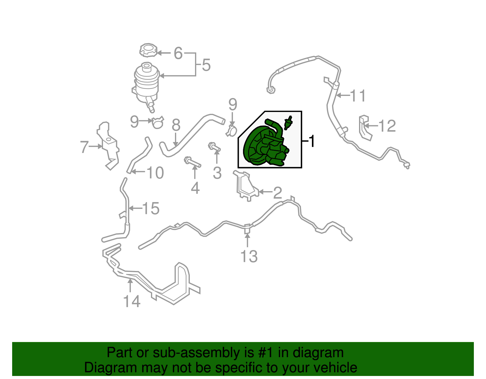 57100-2G050 - Power Steering Pump 2006-2010 Kia | Kia.Parts Store