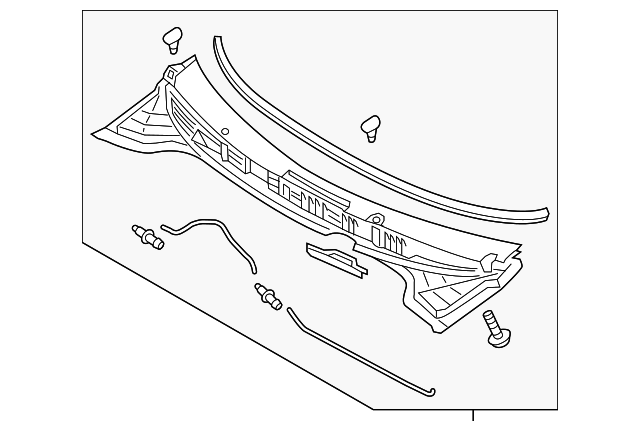 2018-2023 Kia Rio | Cowl Grille | 86150-H9000 | Kia Auto Parts