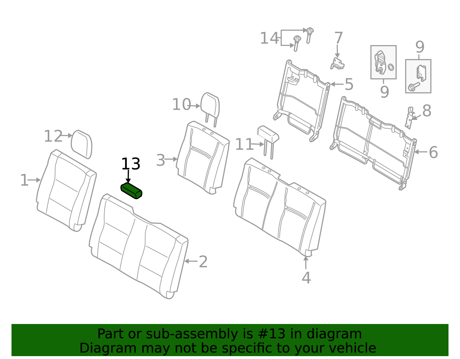 2020-2022 Ford | Headrest Cover | JL3Z-18501A05-CB | Walls' Ford Parts