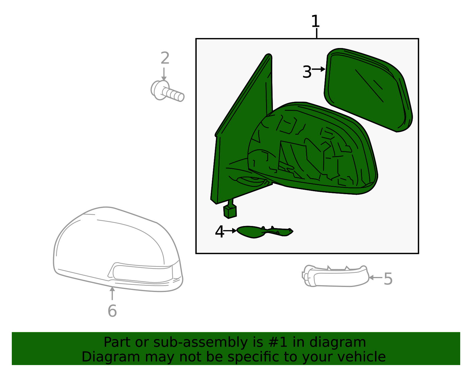 87908-0R010 - Mirror Assembly - 2012 Toyota RAV4 | Toyota Parts Delivered