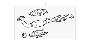 2016-2021 Toyota Front Catalytic Converter Exhaust Pipe Assembly 2.7L ...