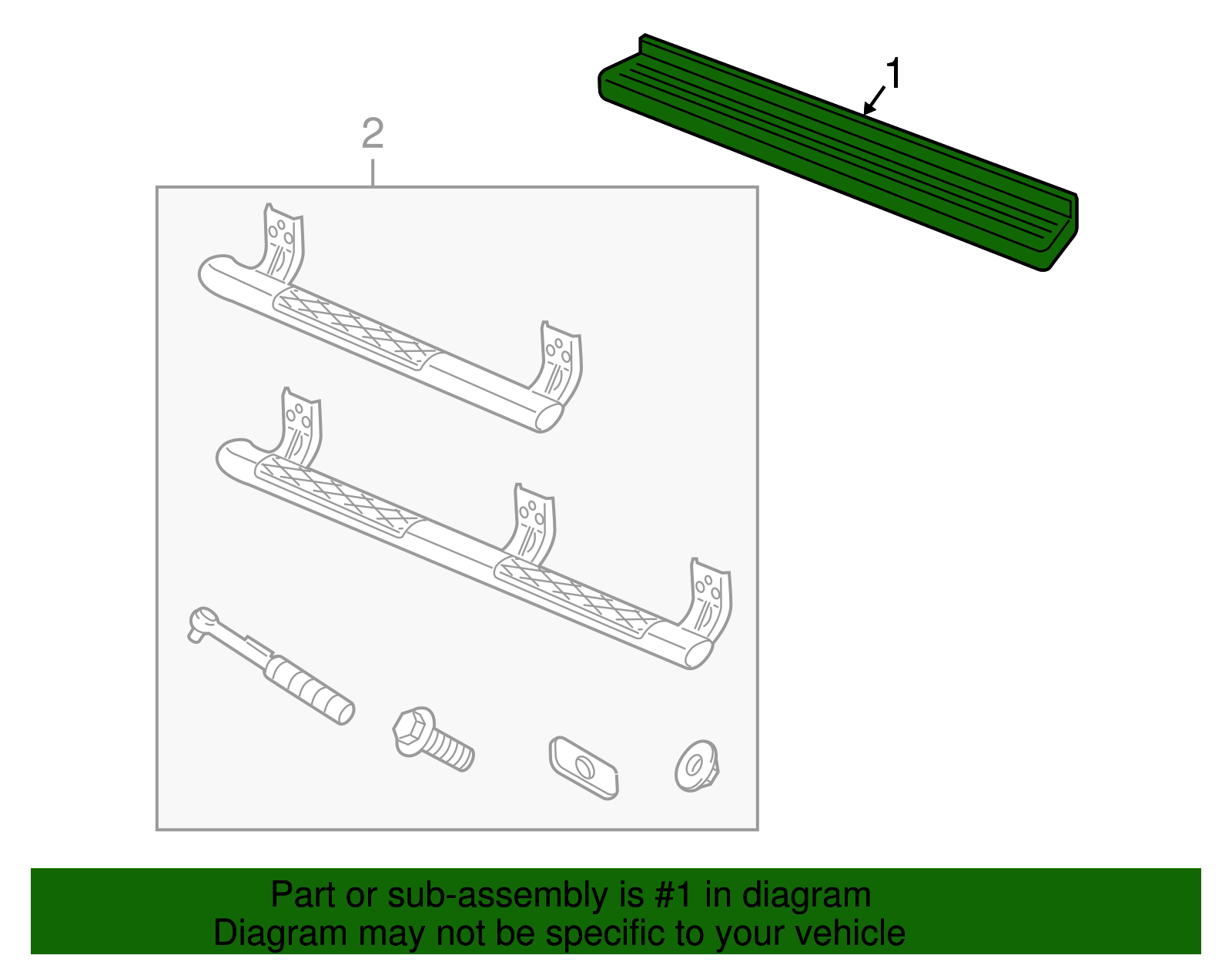 2009-2012 Mopar Tubular Side Step Kit 82211496AG | Mopar Parts Hub