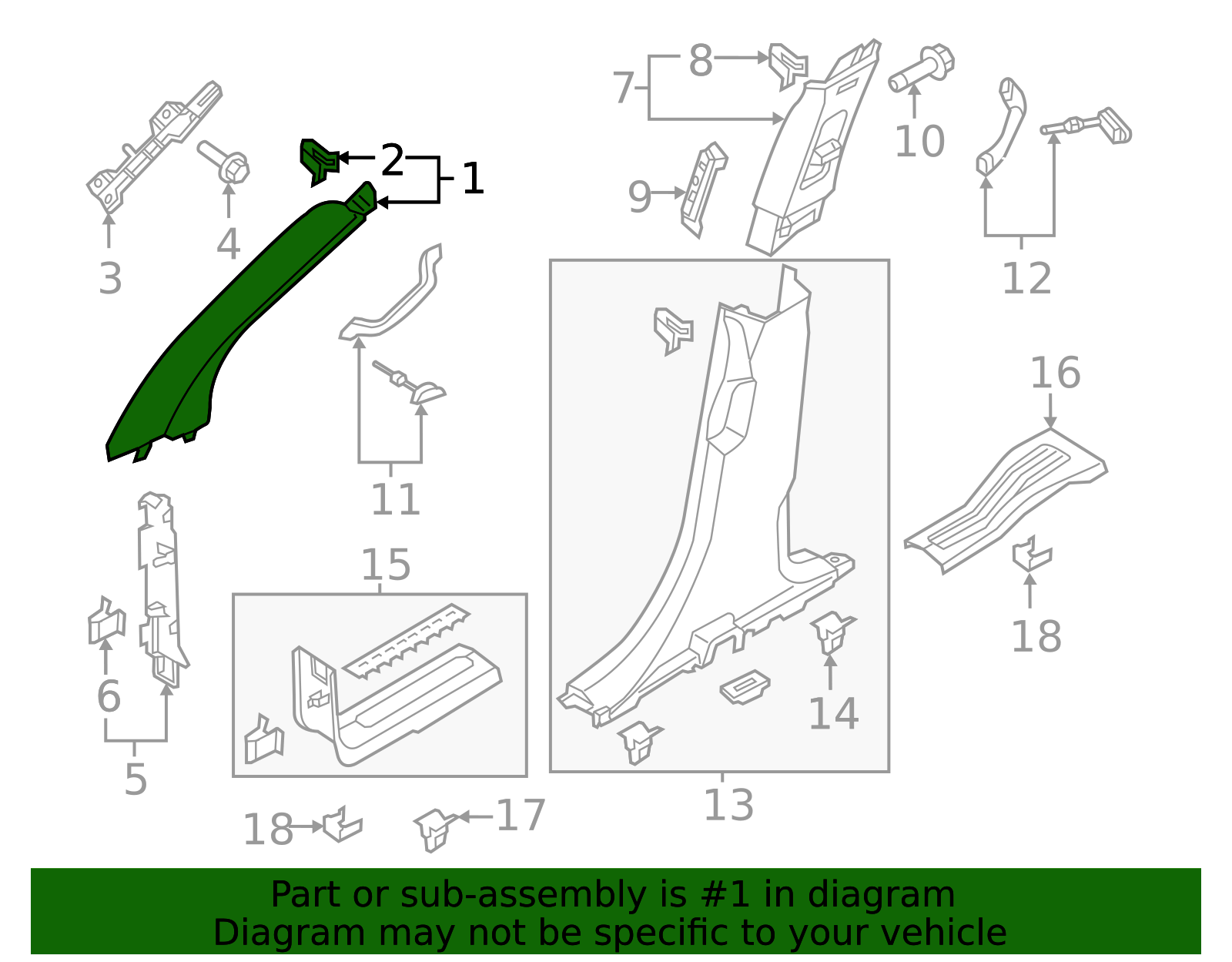 Body A-Pillar Trim Panel BB5Z-7803599-AA | Varsity Ford