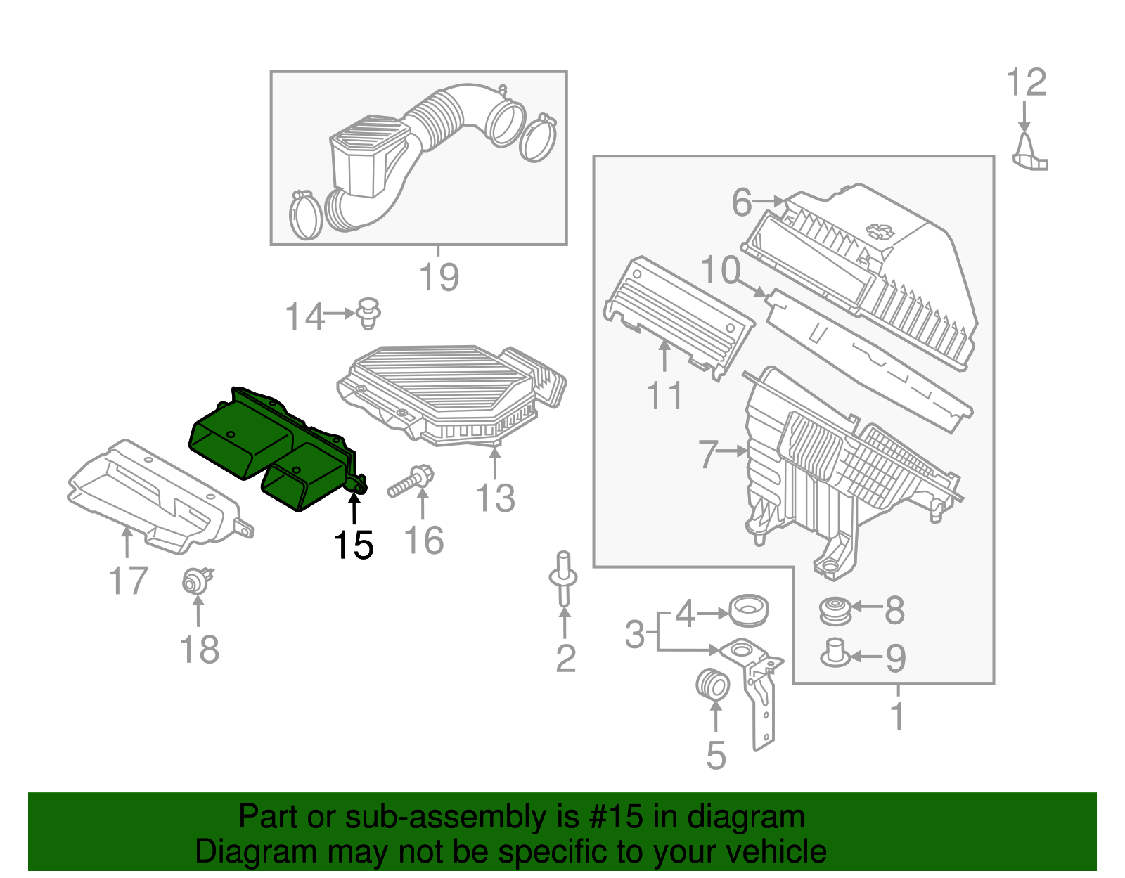 28212-D9000 - Engine Air Intake Hose Adapter 2017-2022 Kia Sportage ...