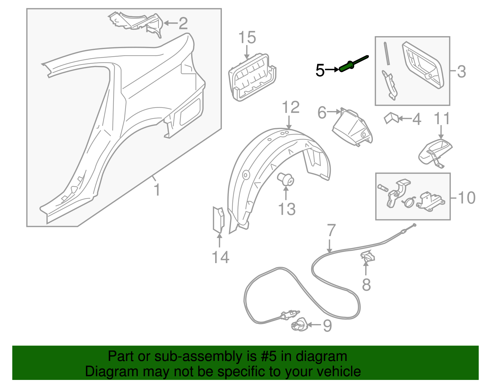 2009-2020 Subaru Fuel Door Rivet 905920045 | Subaru Parts Guys