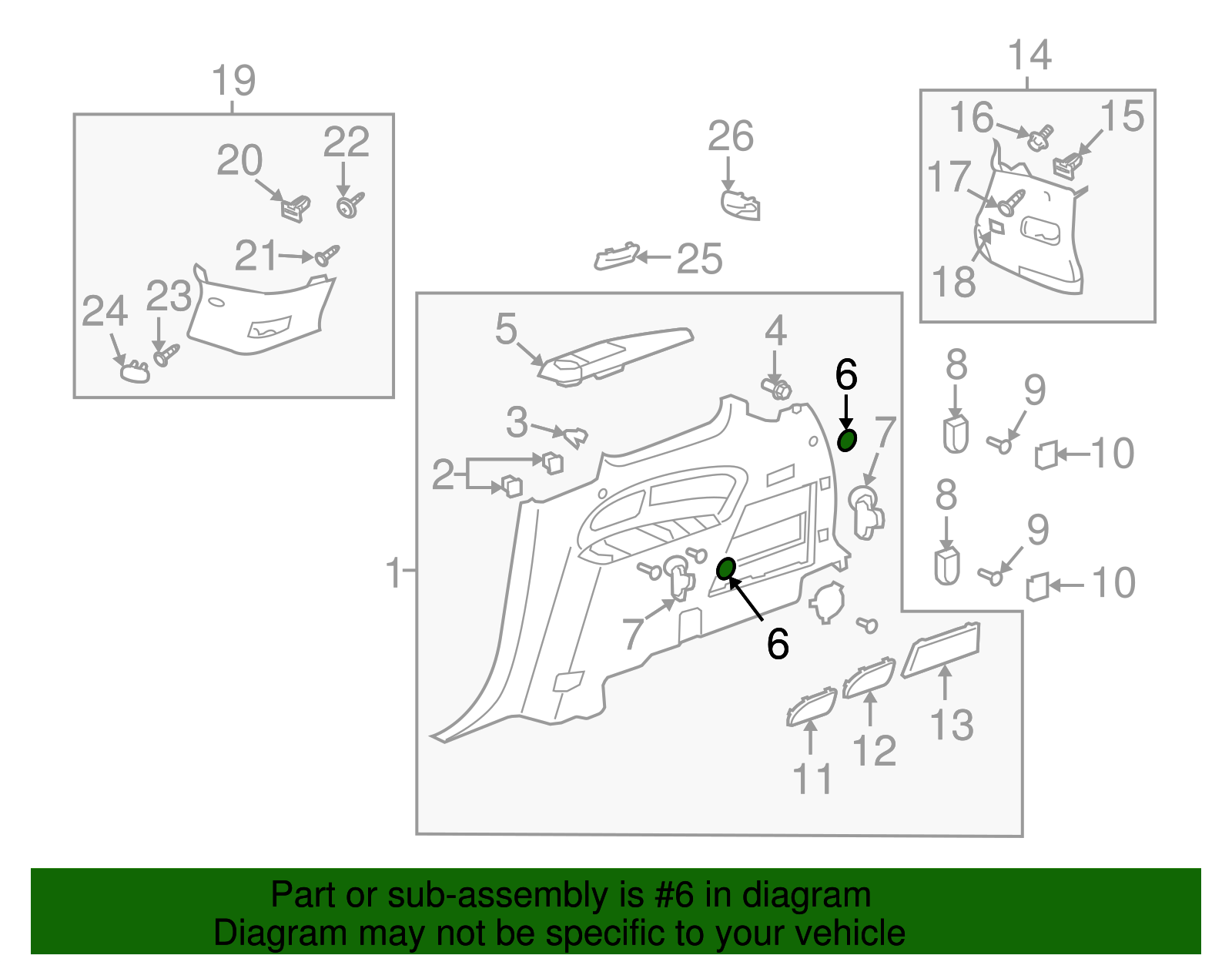 2007-2019 GM Jet Black Cargo Screen Retainer 25913048 | GM Parts Center