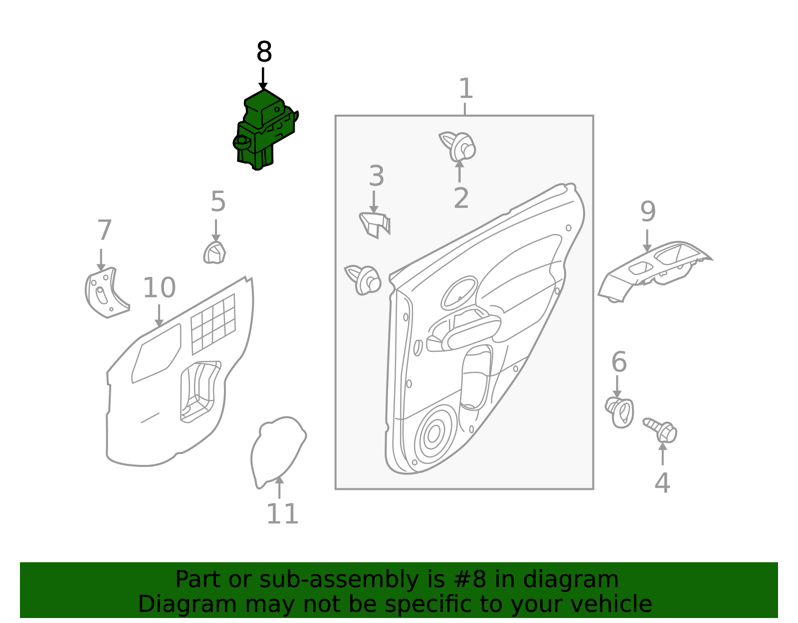 254111FA0A - Window Switch 2009-2014 Nissan | Nissan Canada Parts