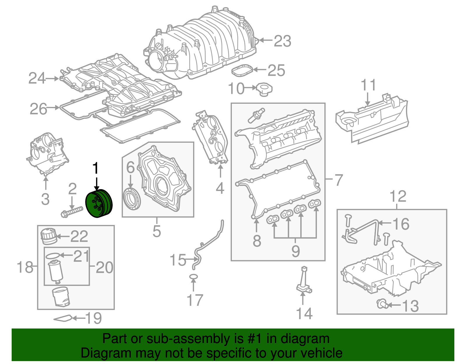 2010-2013 Land Rover Crankshaft Pulley LR012000 | OEM Parts Online