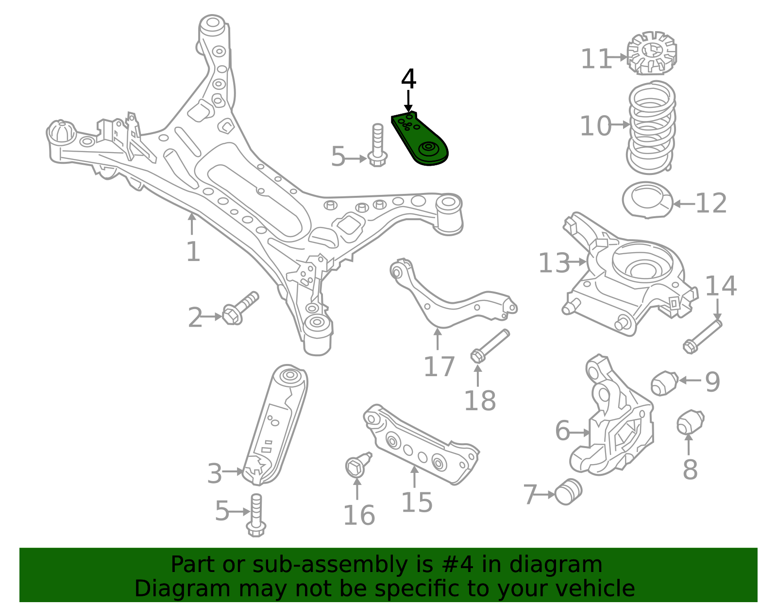 2007-2025 Nissan Suspension Cross-Member Stay 55451-JA10A | QuirkParts