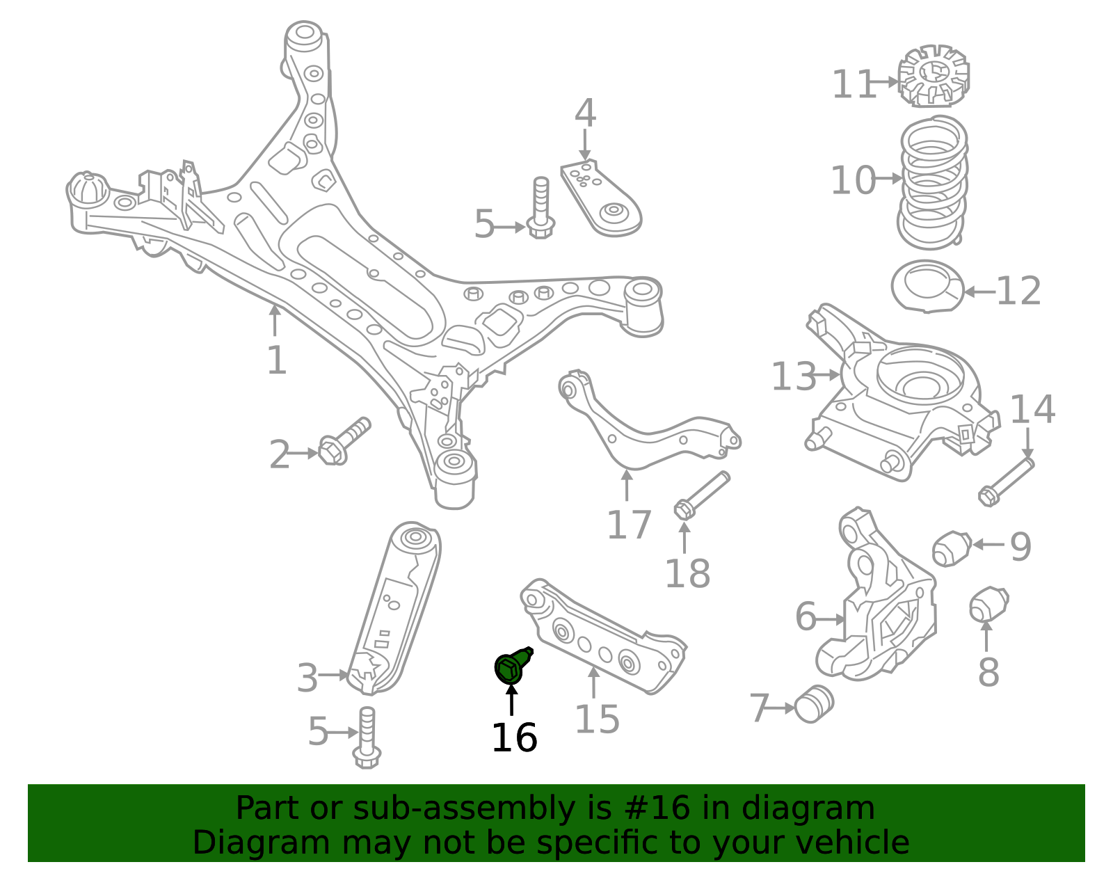 2011-2025 Nissan Link Rod Upper Bolt 55479-JA00B | TascaParts.com