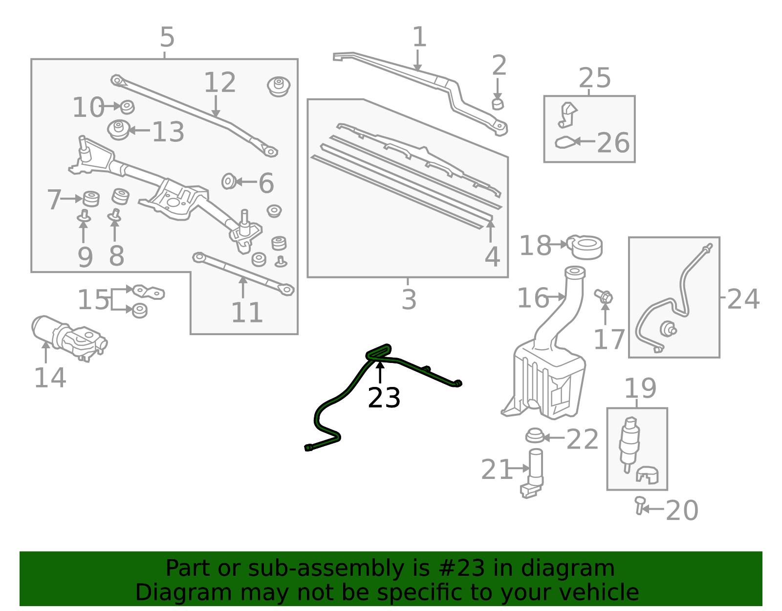 2012-2015 Honda Pilot Washer Hose 76811-SZA-A31 | OEM Parts Online