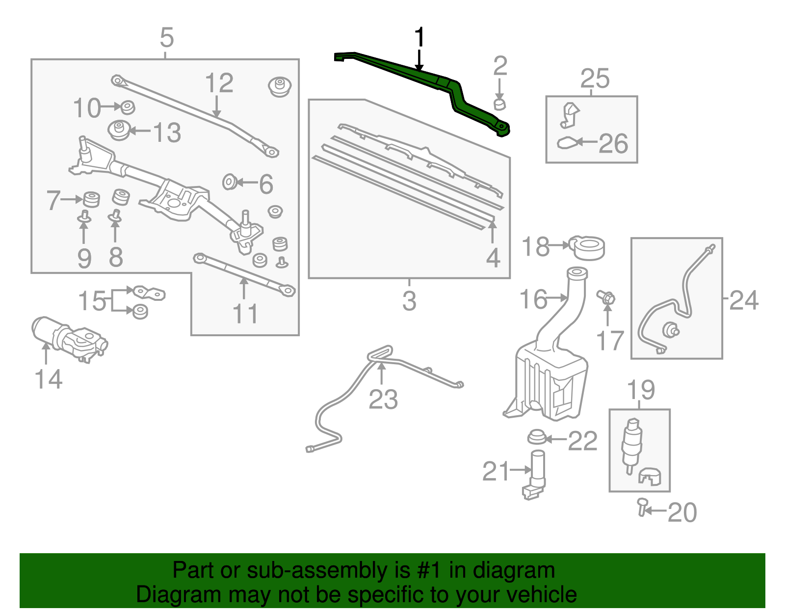 76600-SZA-A02 - Wiper Arm 2009-2015 Honda Pilot | Honda Parts Online