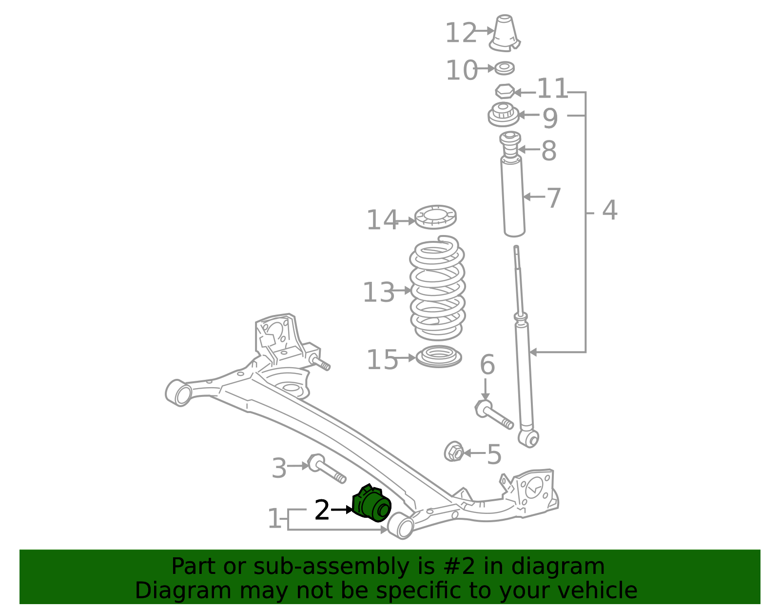 48725-52060 - Toyota Axle Beam Bushing 2007-2012 Toyota | Performance ...