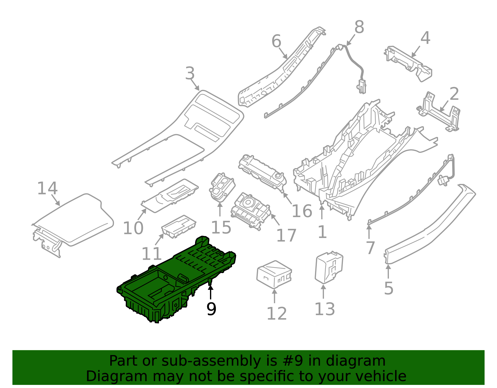 84632-S8350-XF1 - Tray 2020-2022 Hyundai Palisade | Hyundai Wholesale ...