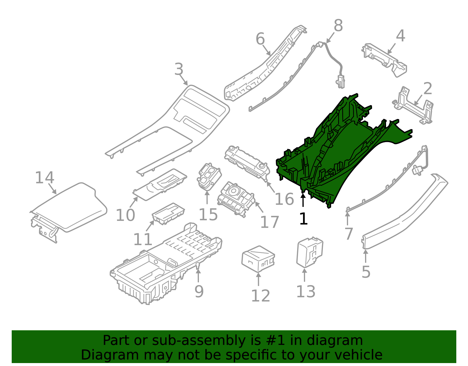 Center Console - Restore OEM Interior Design 846A0-S8100-MRS ...