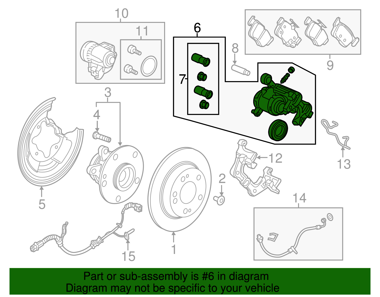 43018-TVA-A05 - Honda Caliper 2018-2022 Honda | Performance Auto Parts