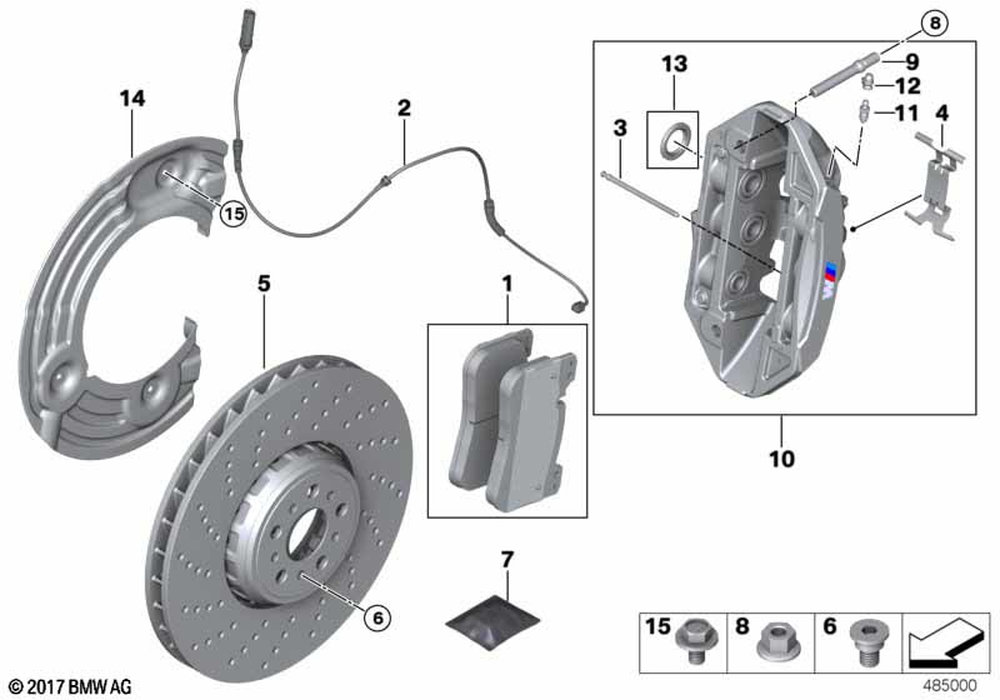 34107889662 - BMW Ventilated Brake Disc, Performance.M Right 2019-2025 ...