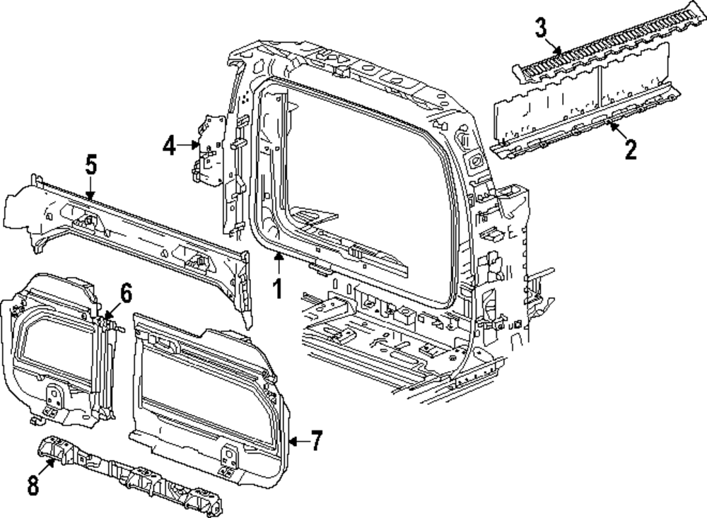 2024-2025 GMC Sierra EV Hinge 85770349 | Capital Chevy Parts