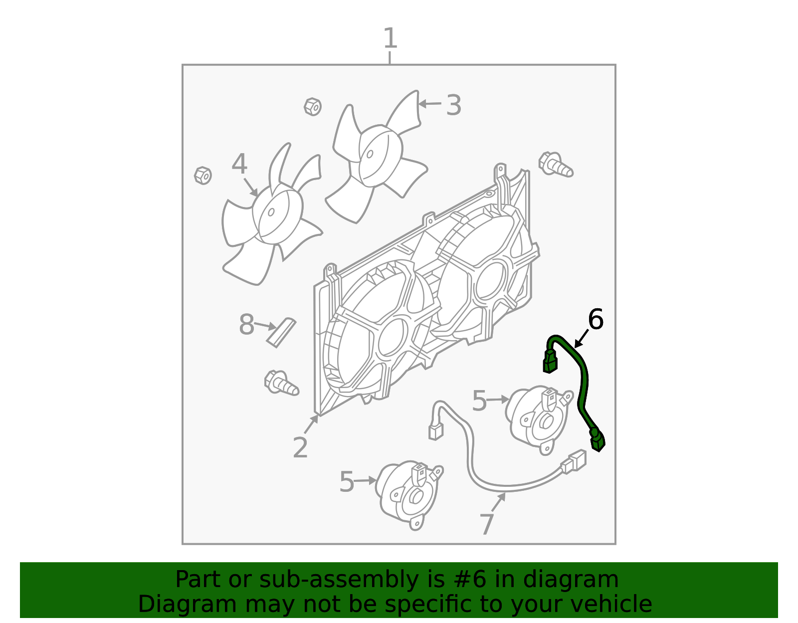92695CD010 - Engine Cooling Fan Motor Wiring Harness 2003-2007 INFINITI ...