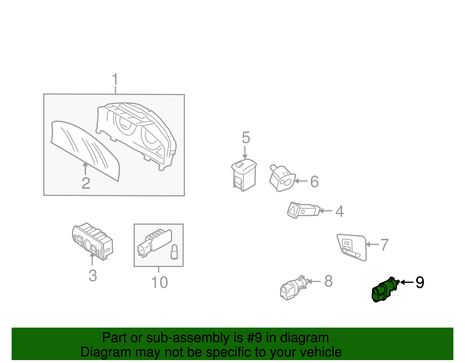 2010-2017 Volvo XC60 Switch 30773936 | TascaParts.com