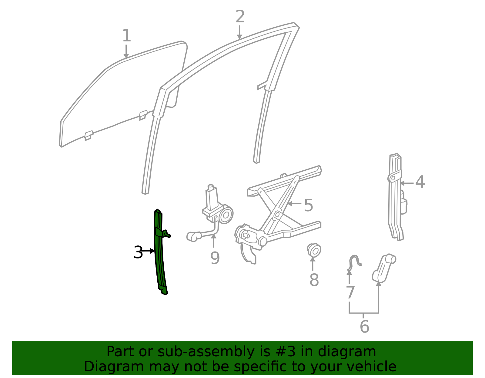 2005-2015 Toyota Tacoma Door Window Glass Surround Channel Bracket ...