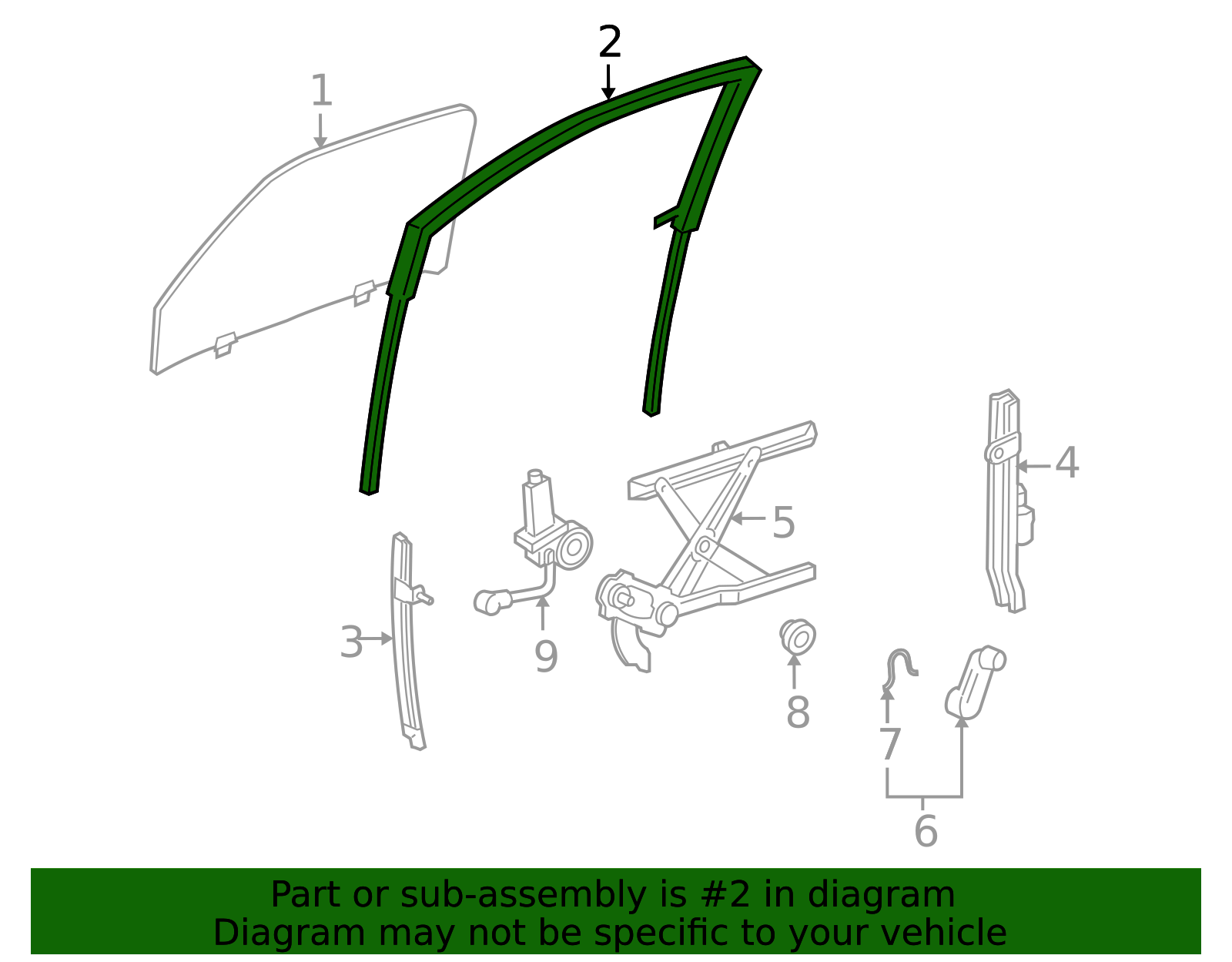 Genuine Official Toyota Window Channel (Left, Front) part# 68151-04030 ...